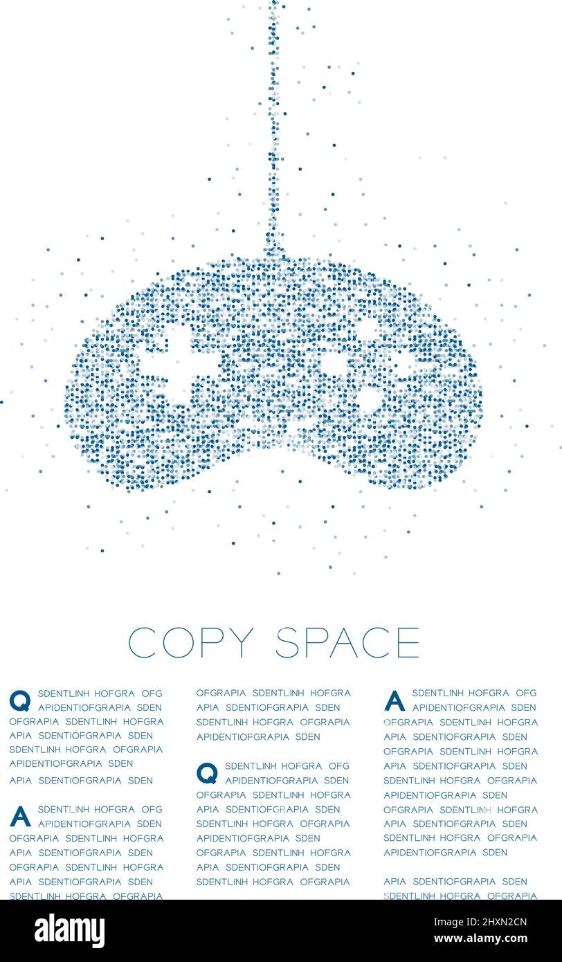 Retro Gamepad or joypad shape Particle Geometric Circle dot pixel ...