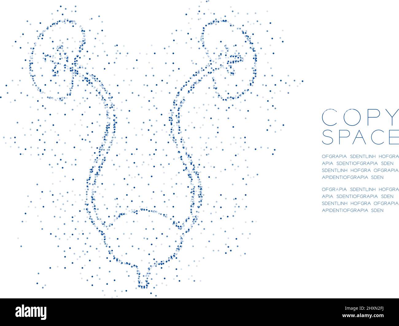 kidney and bladder shape Abstract Geometric Circle dot pixel pattern ...