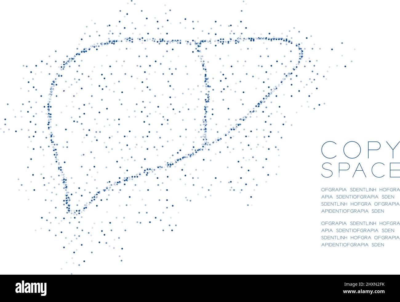 Liver shape Abstract Geometric Circle dot pixel pattern, Medical ...