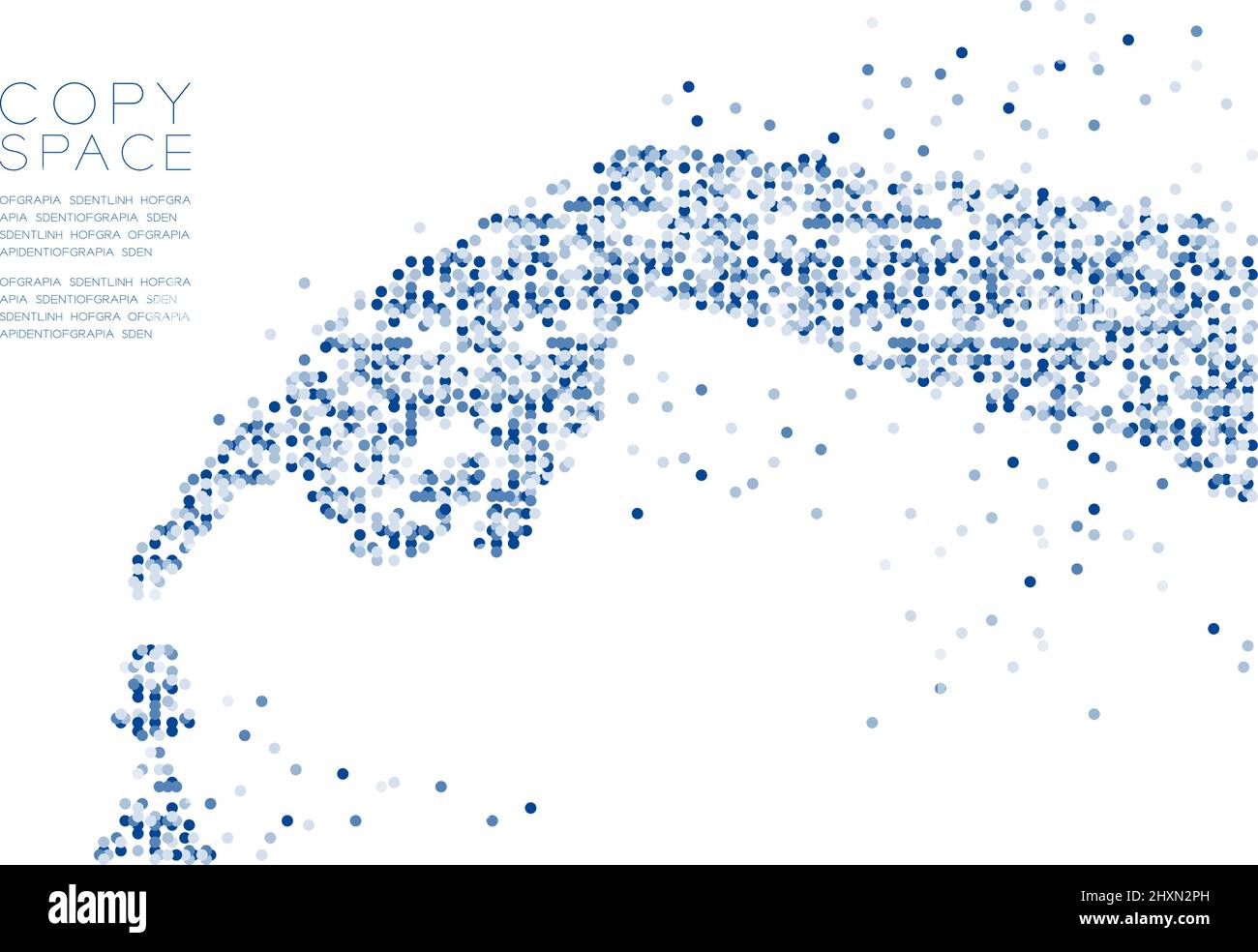 Abstract Geometric Circle dot molecule particle pattern Hand move pawn ...