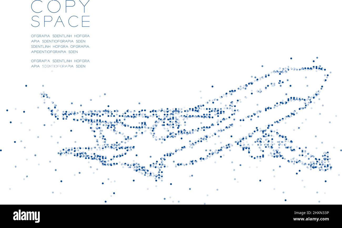 Abstract Geometric Circle dot molecule particle Airplane shape, VR ...