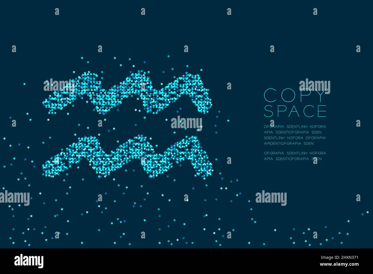 Abstract Star pattern Aquarius Zodiac sign shape, star constellation ...