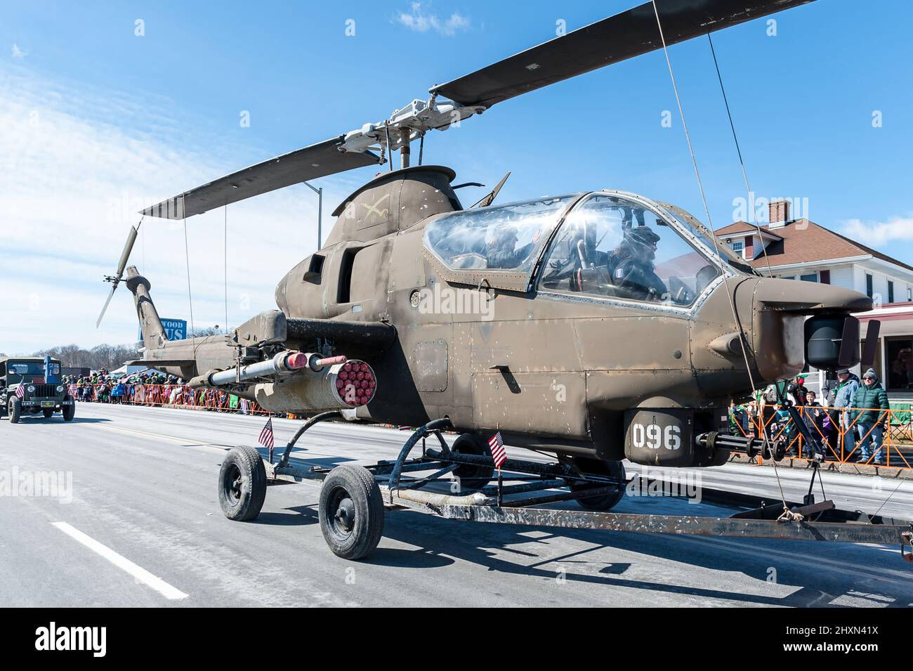 Vietnam helicopter at St. Patrick's Day Parade, Worcester ...