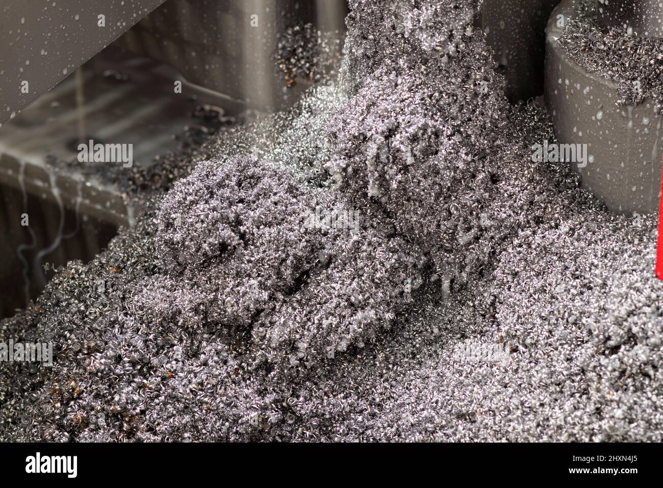 metal chip from CNC machining process using for raw material in melting ...