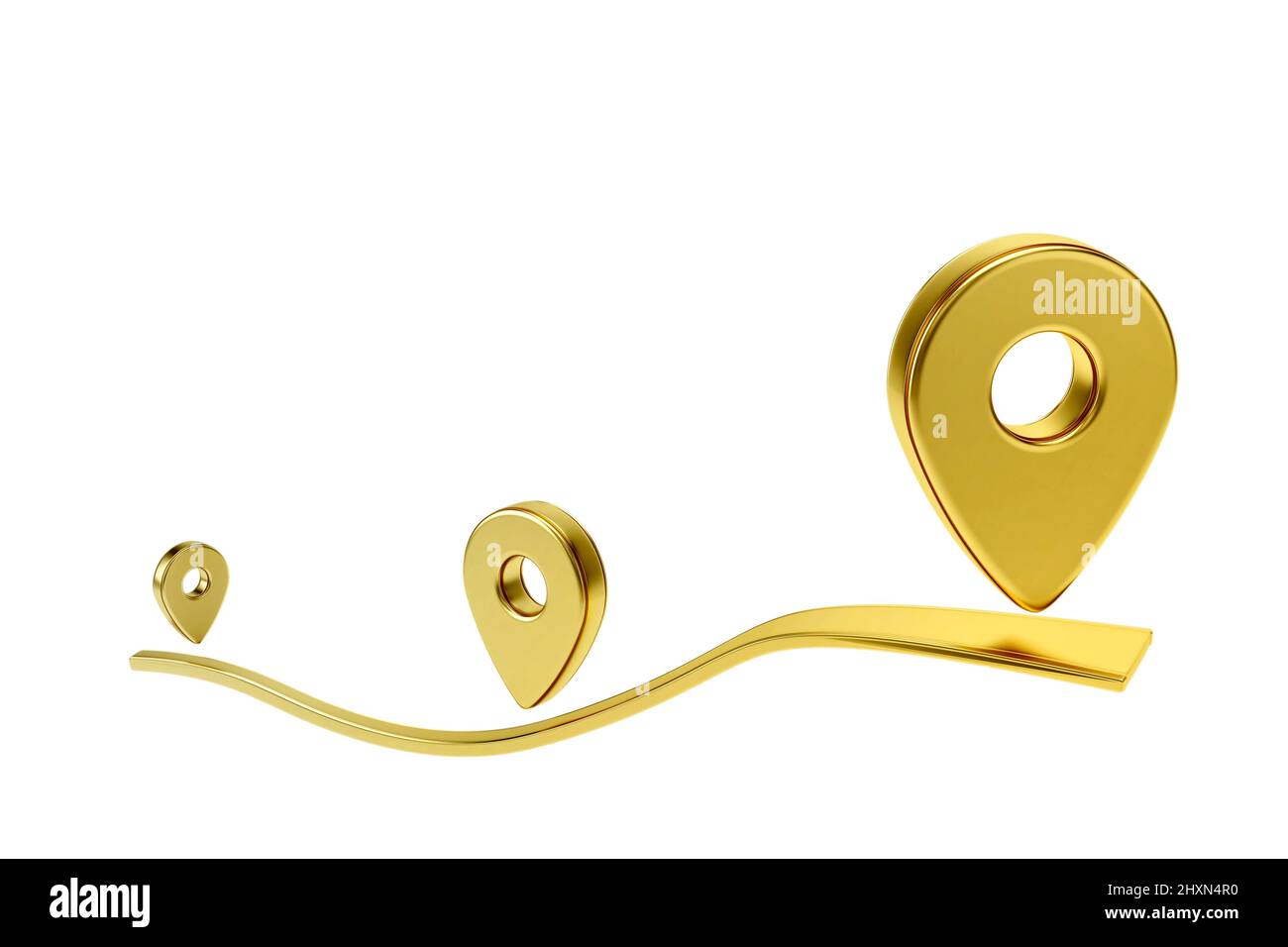 3d road map pin hi-res stock photography and images - Alamy