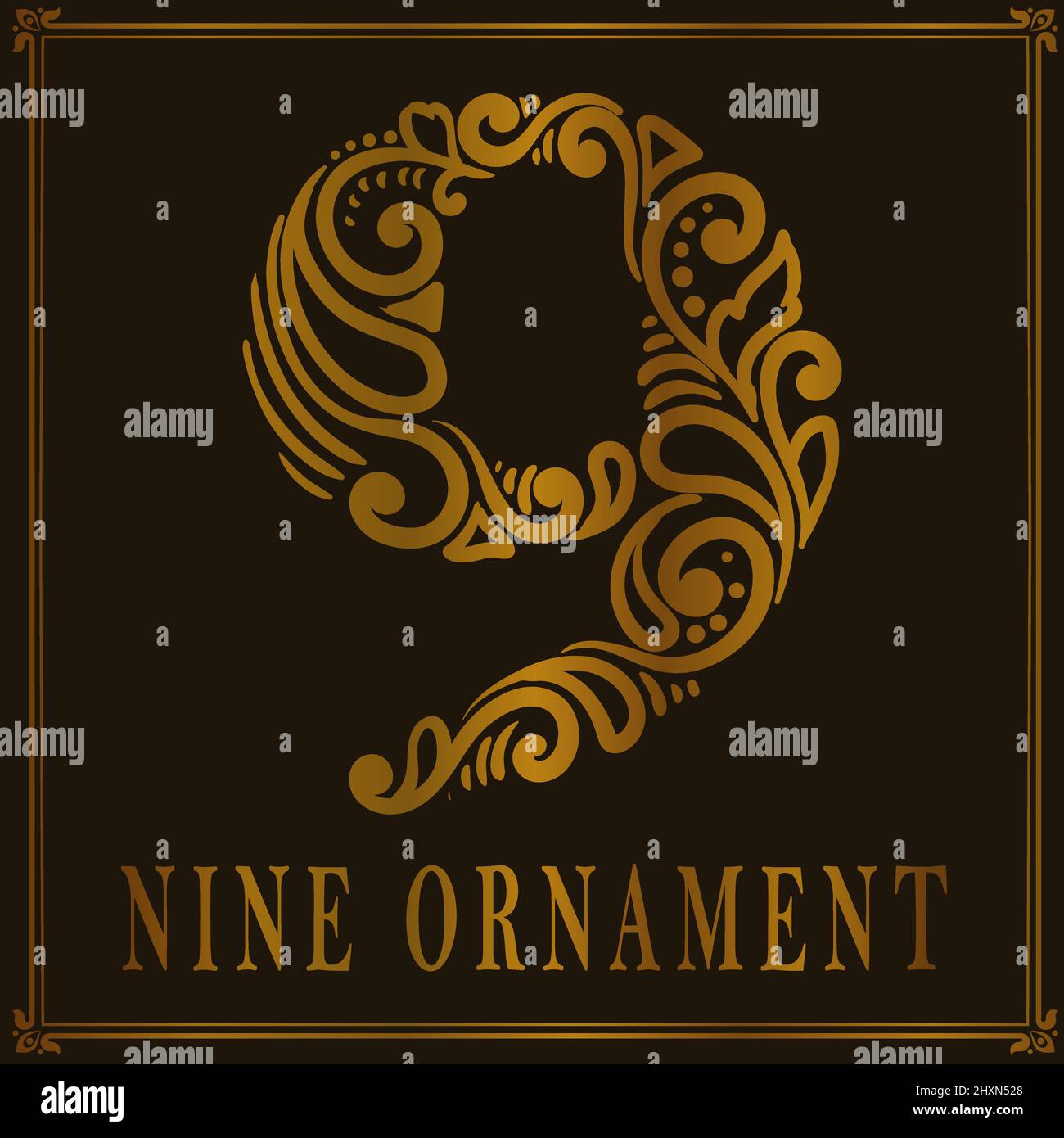 Nine antique Stock Vector Images - Alamy