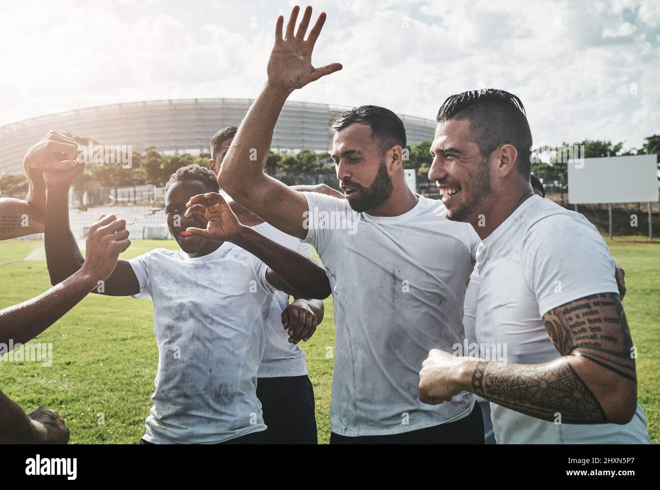 Sport rugby players celebrating hi-res stock photography and images - Alamy