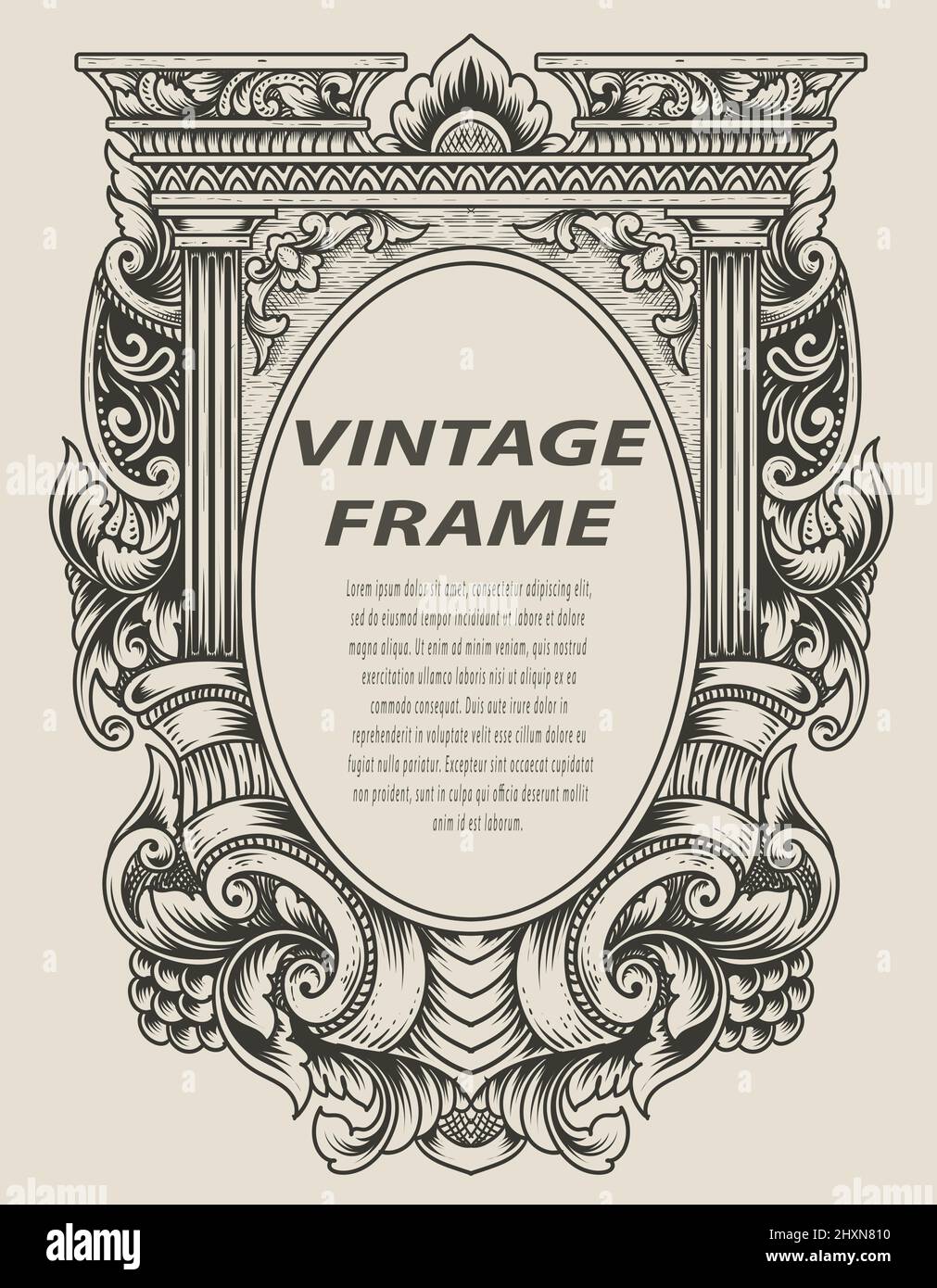 Woodcut border medieval hi-res stock photography and images - Alamy