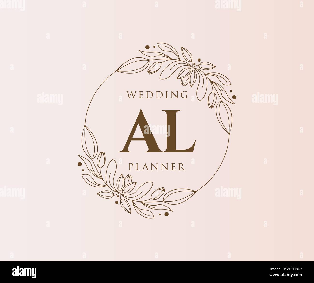 AL Initials letter Wedding monogram logos collection, hand drawn modern ...