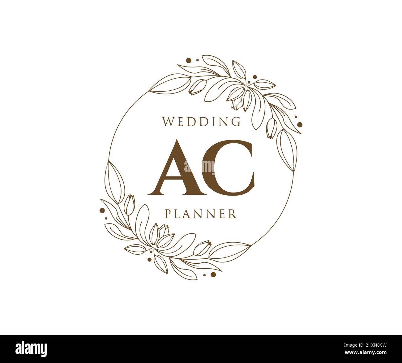 AC Initials letter Wedding monogram logos collection, hand drawn modern ...