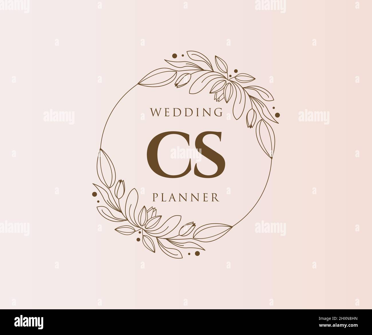 CS Initials letter Wedding monogram logos collection, hand drawn modern ...