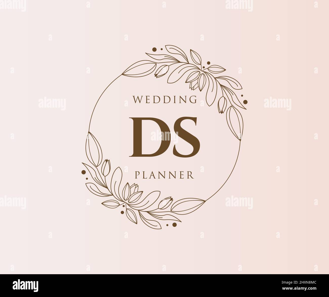 DS Initials letter Wedding monogram logos collection, hand drawn modern ...