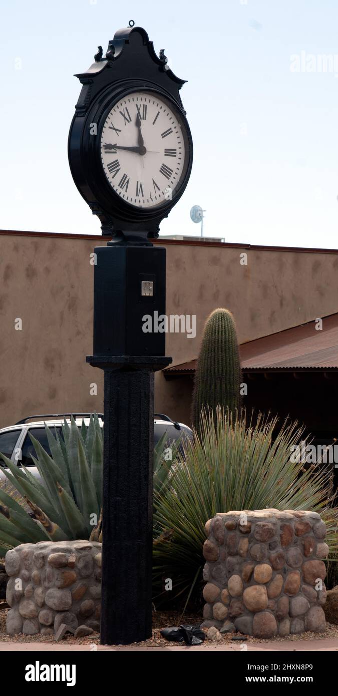Clock in Wickenburg, Arizona Stock Photo - Alamy