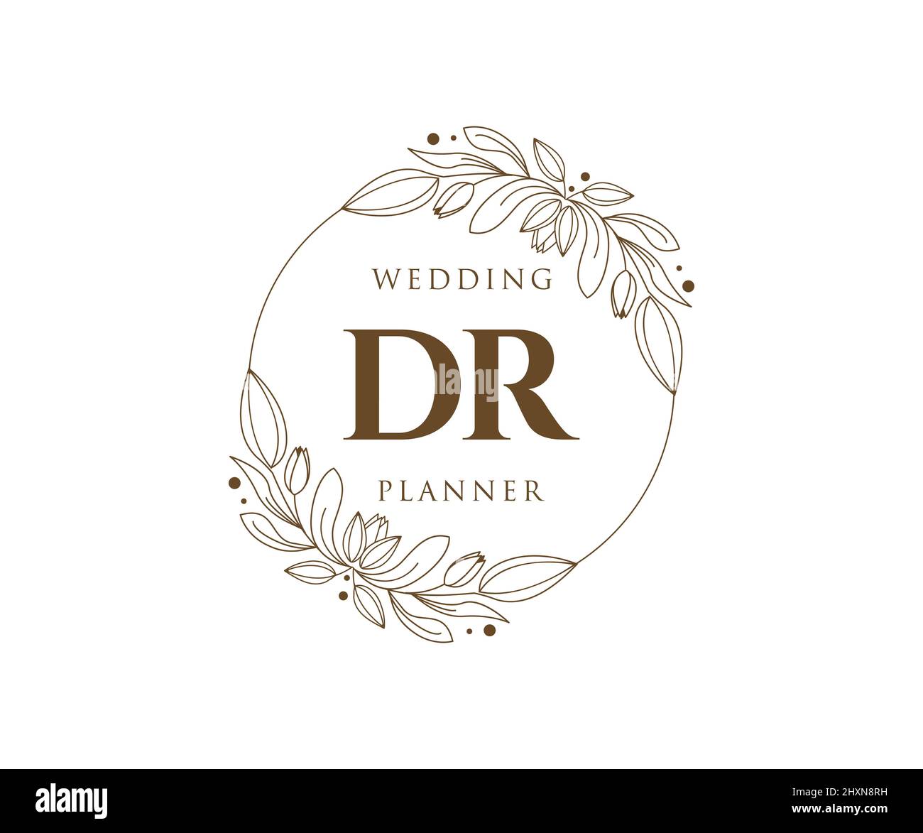 DR Initials letter Wedding monogram logos collection, hand drawn modern ...