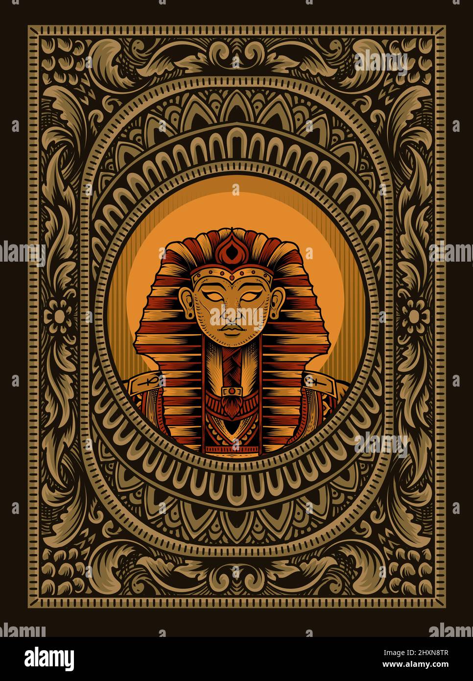 Egyptian frame vector vectors Stock Vector Images - Alamy
