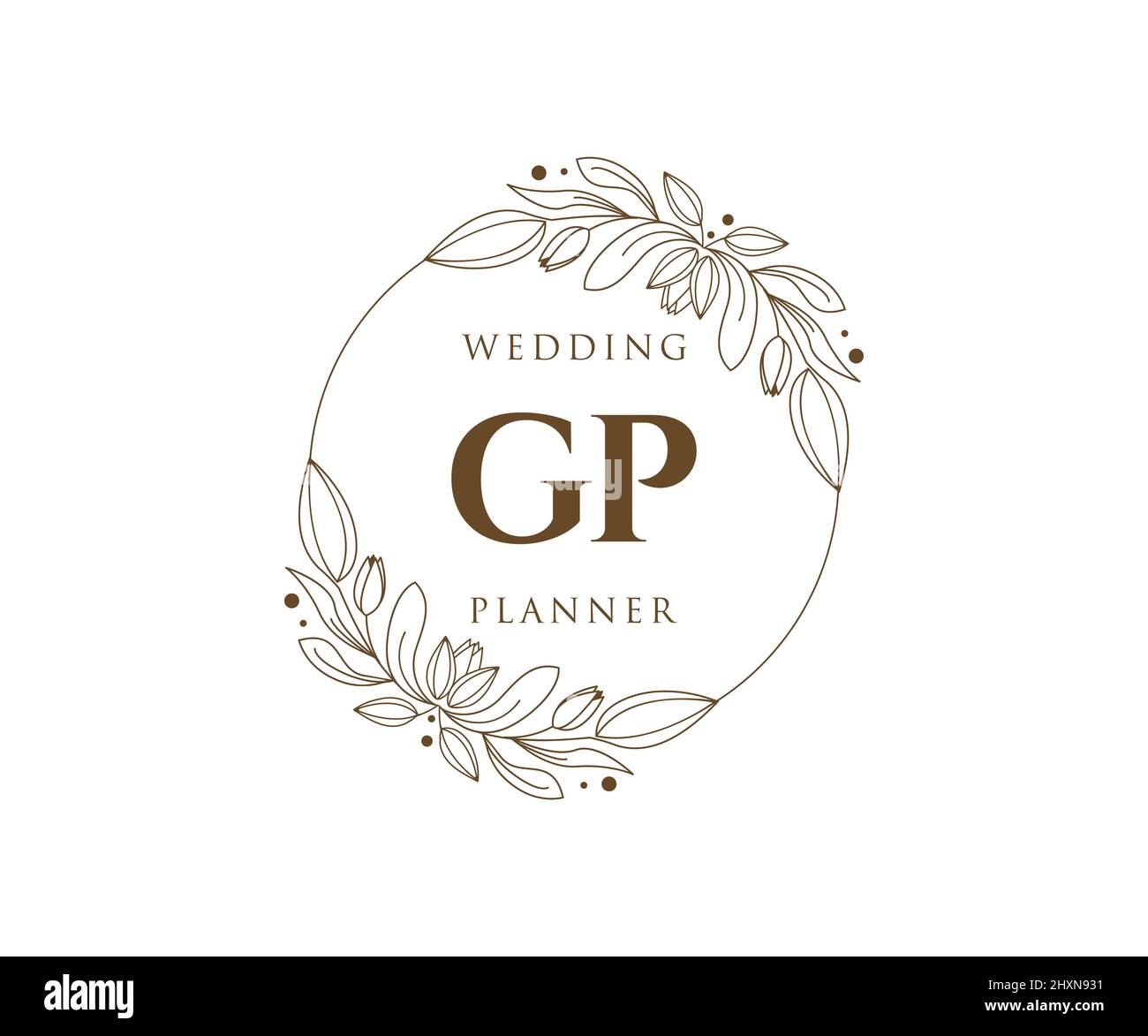 GP Initials letter Wedding monogram logos collection, hand drawn modern ...