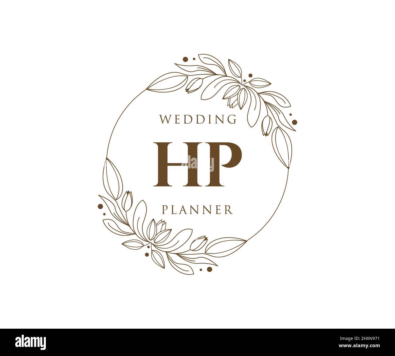 HP Initials letter Wedding monogram logos collection, hand drawn modern ...