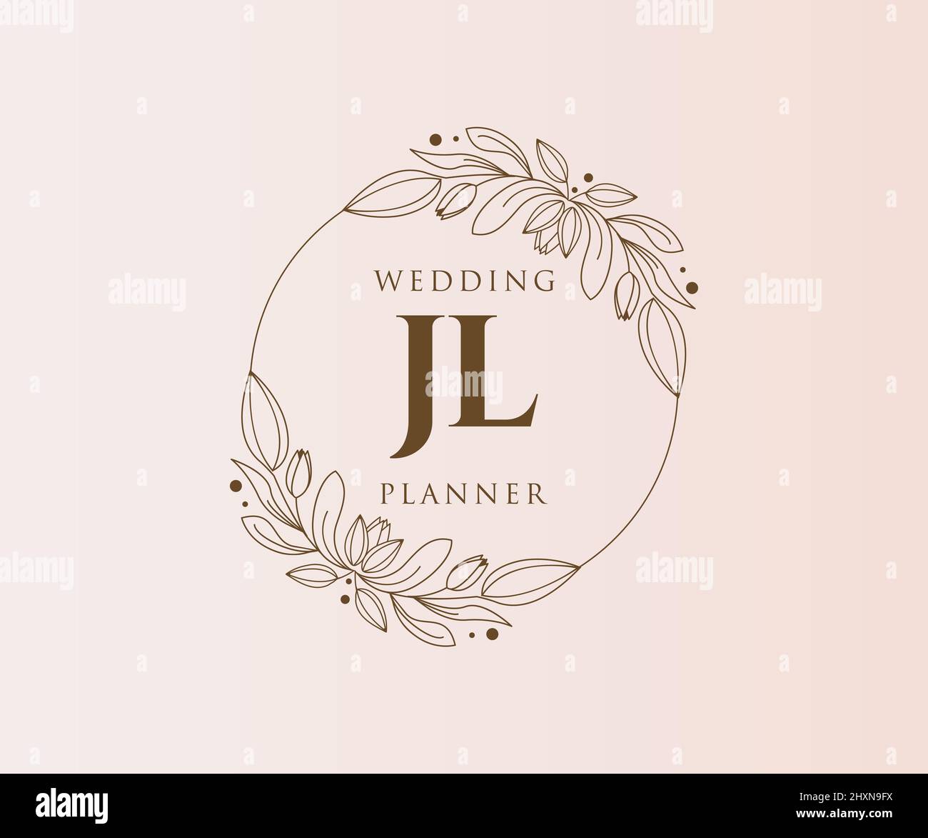 JL Initials letter Wedding monogram logos collection, hand drawn modern ...