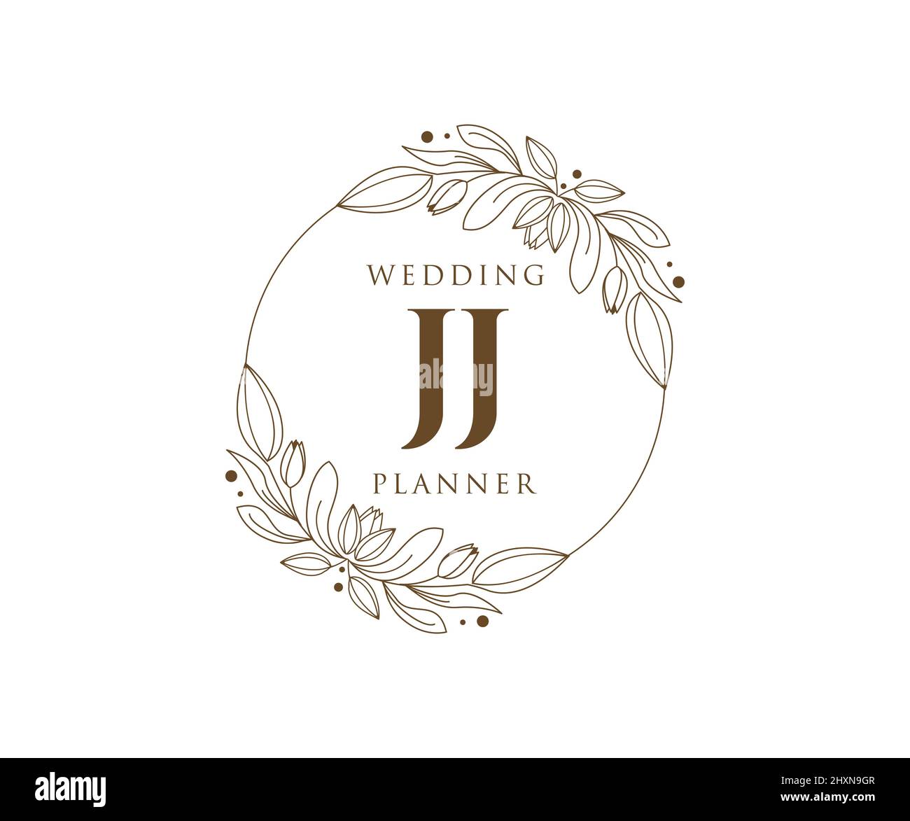 JJ Initials letter Wedding monogram logos collection, hand drawn modern ...