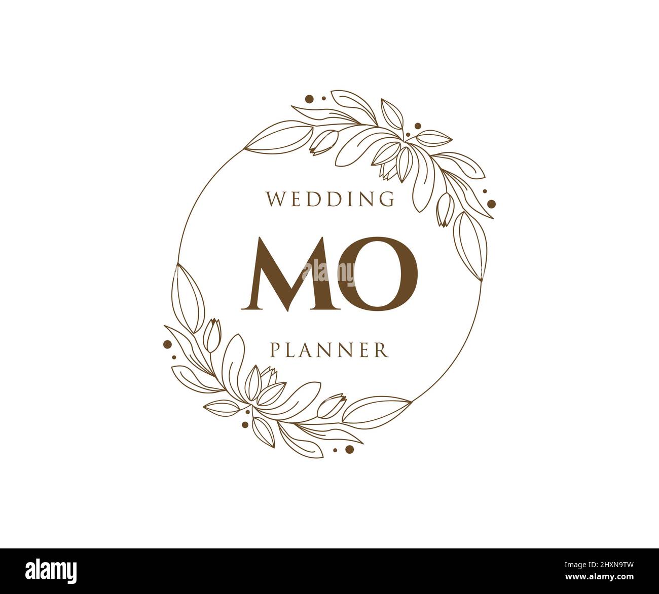 MO Initials letter Wedding monogram logos collection, hand drawn modern ...