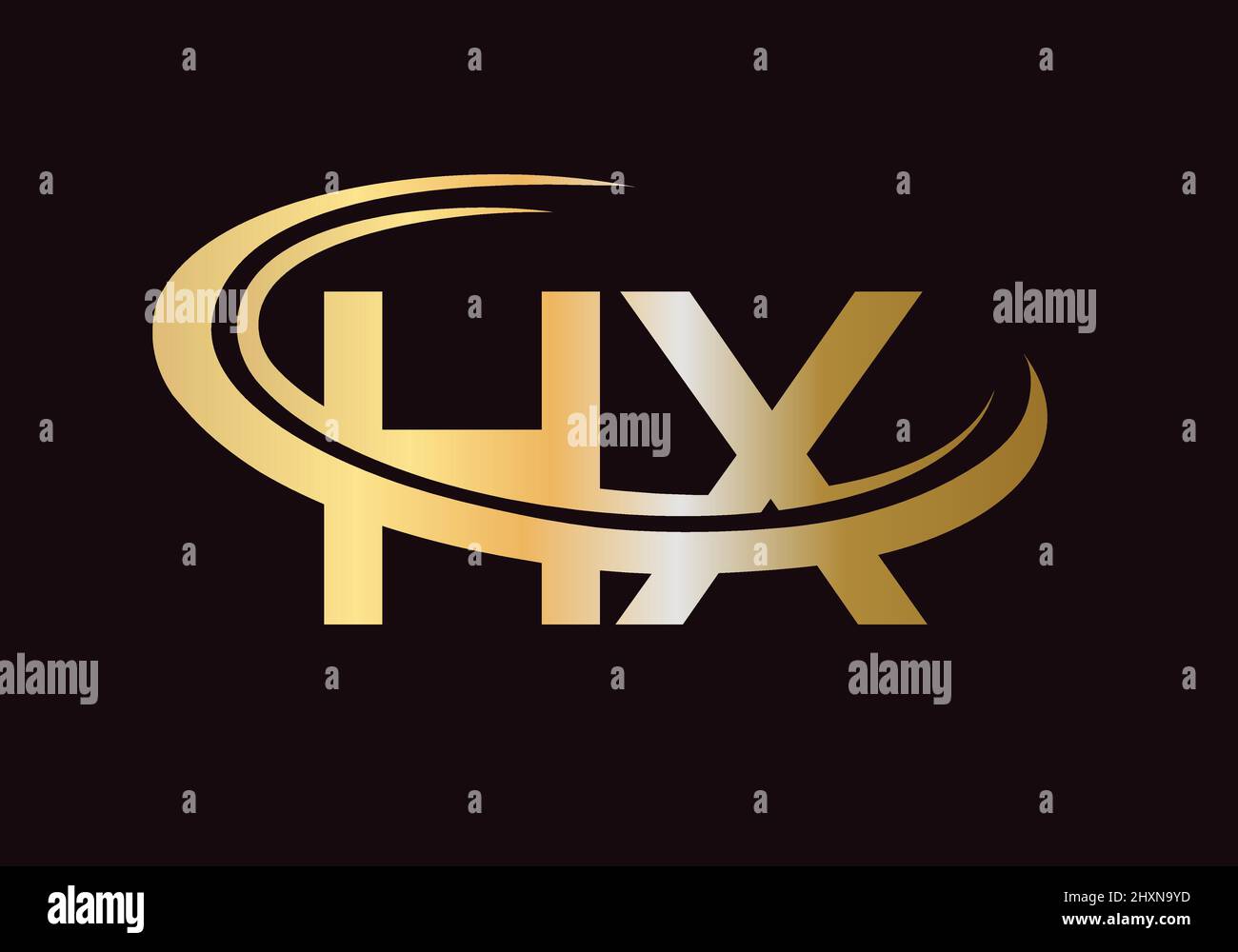 Initial Monogram Letter HX Logo Design Vector. HX Logo Design Template ...