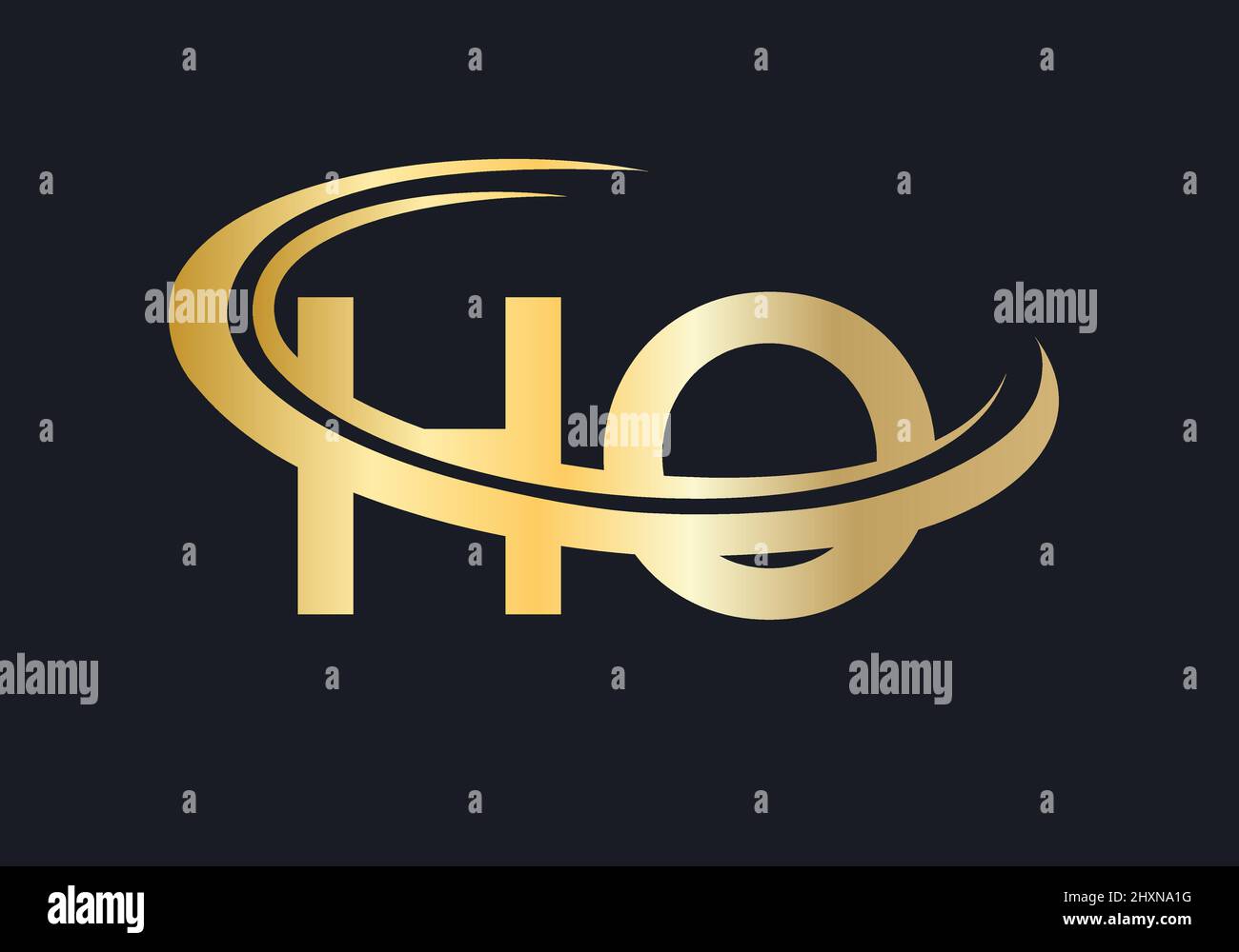 Initial Monogram Letter HO Logo Design Vector. HO Logo Design Template ...