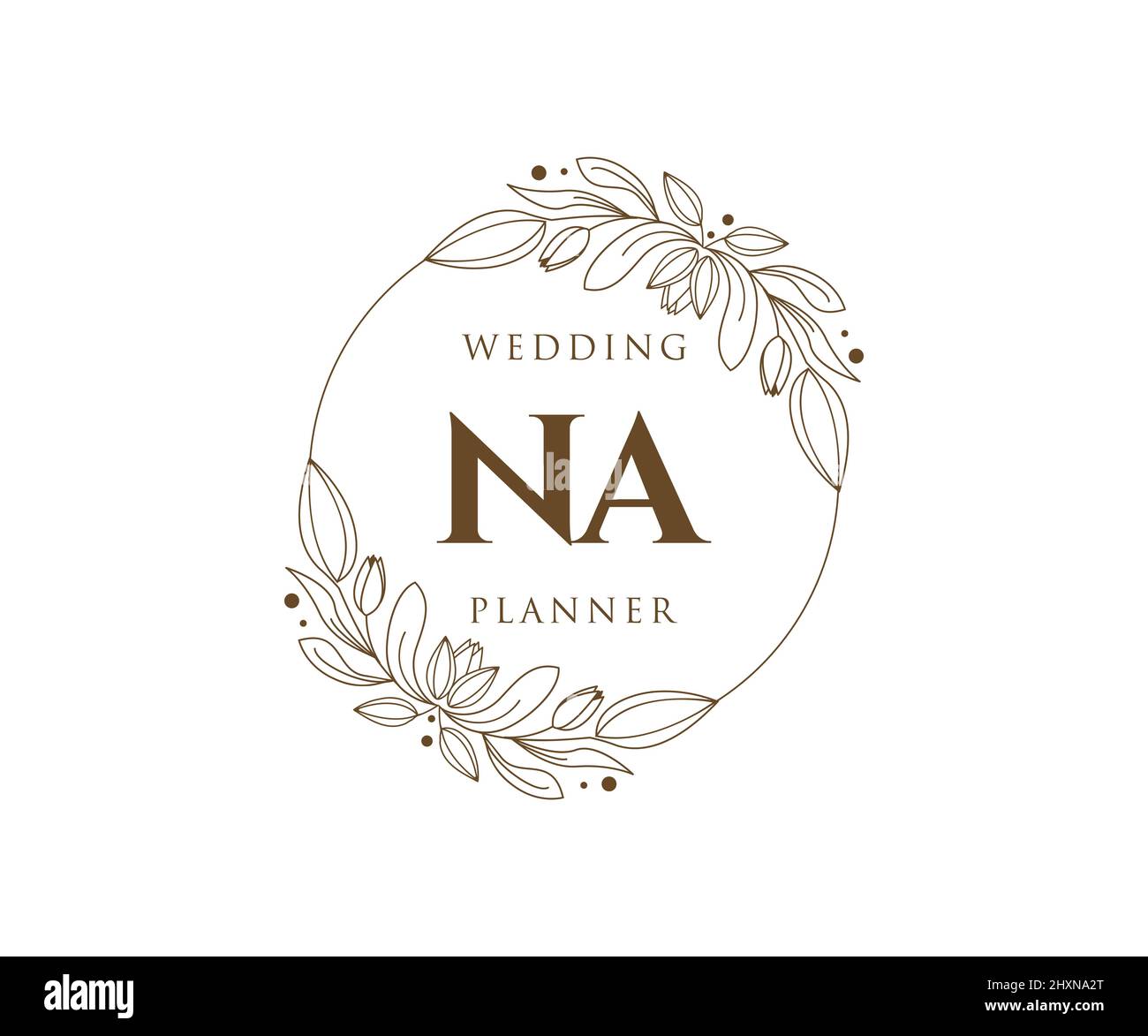 NA Initials letter Wedding monogram logos collection, hand drawn modern ...