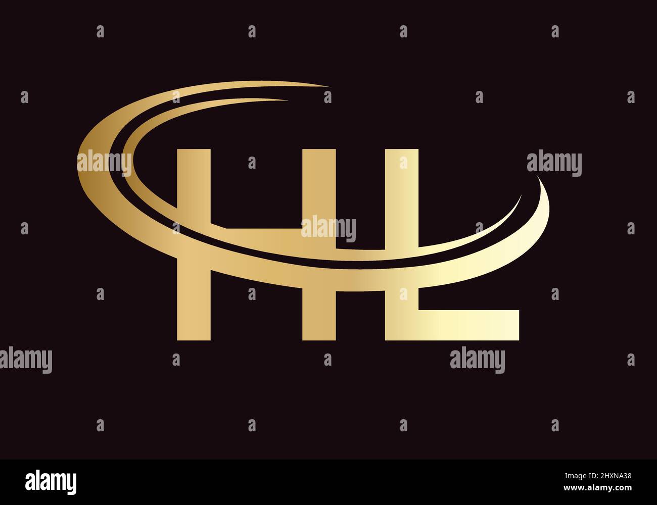 Initial Monogram Letter HL Logo Design Vector. HL Logo Design Template Stock Vector Image & Art ...
