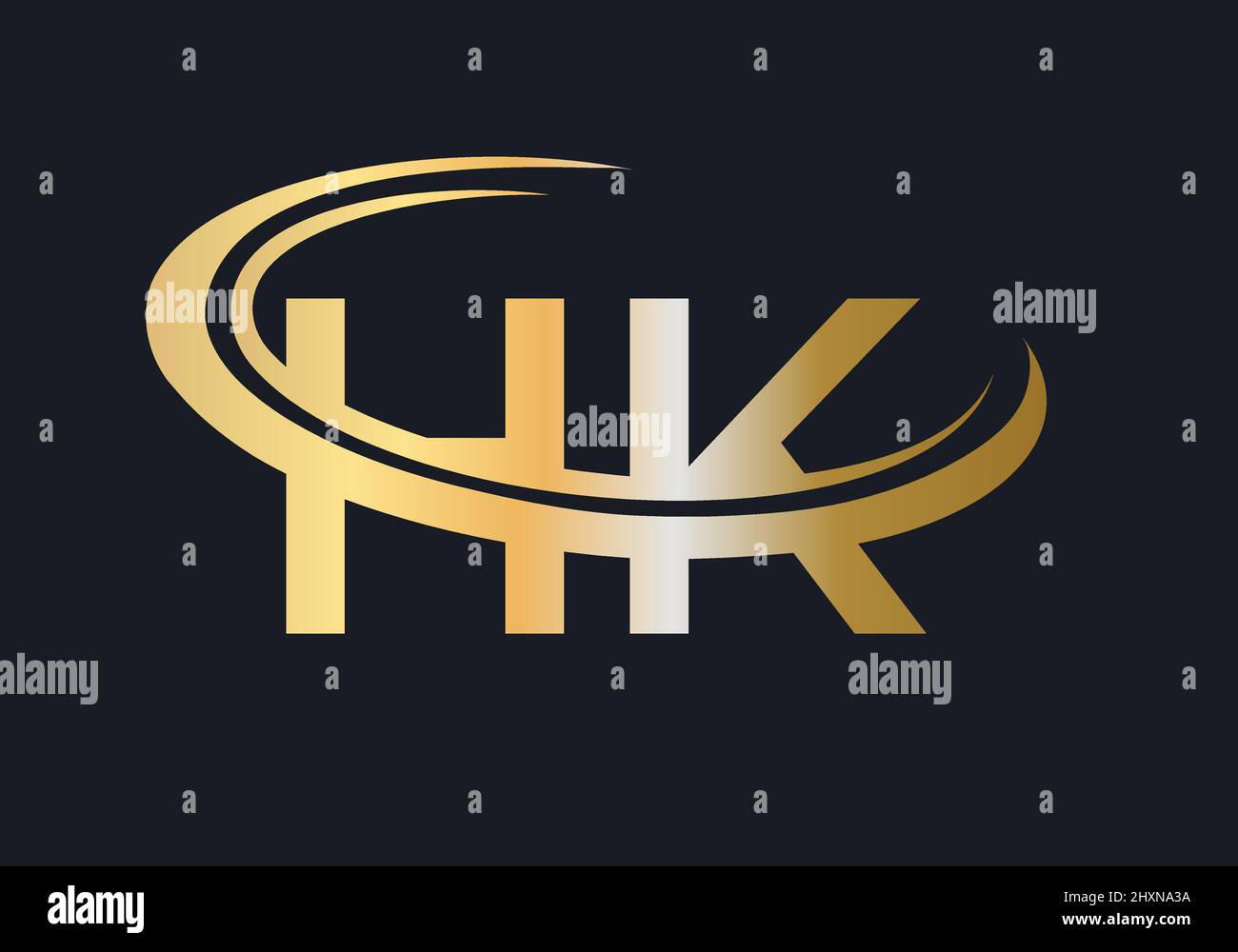 Initial Monogram Letter HK Logo Design Vector. HK Logo Design Template ...
