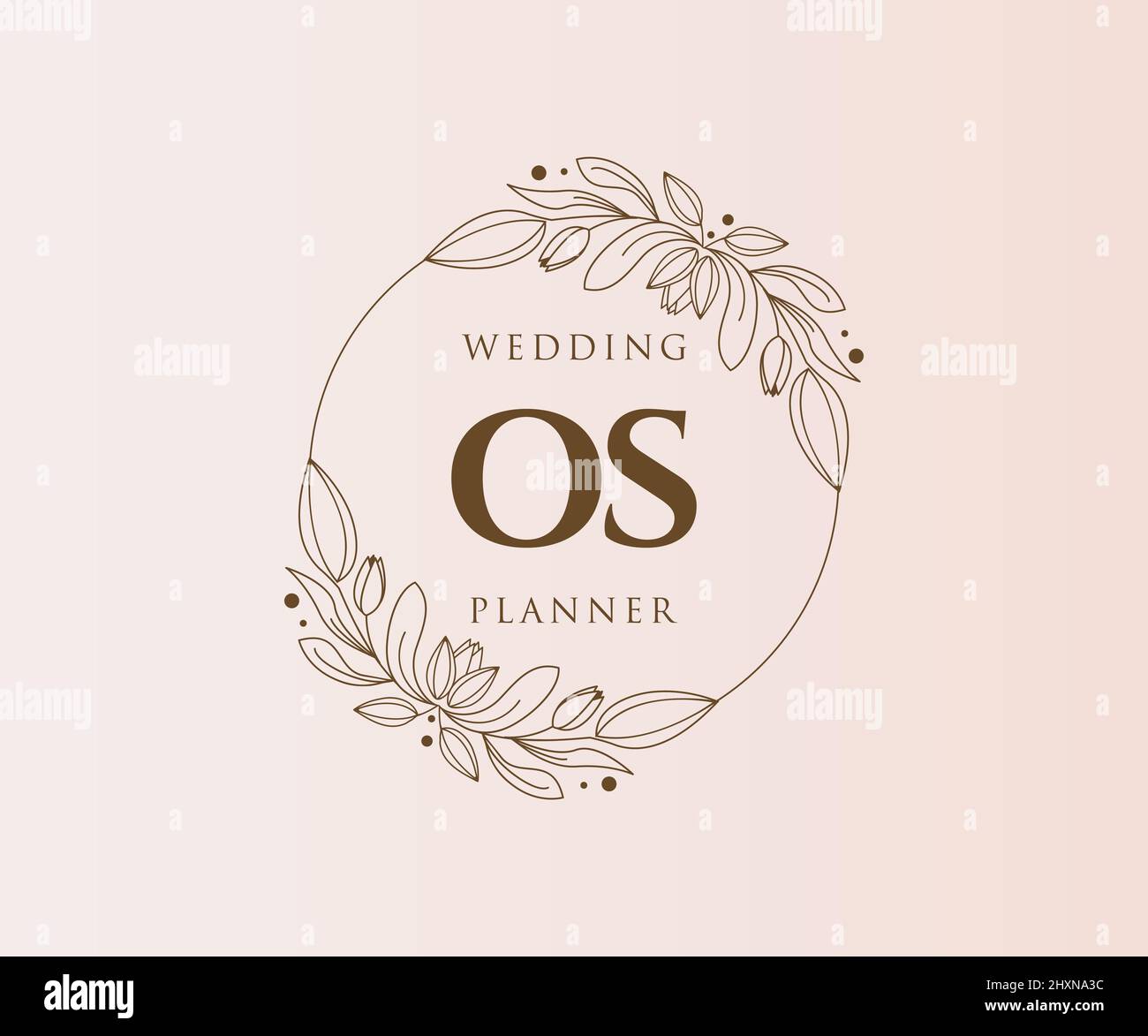 OS Initials letter Wedding monogram logos collection, hand drawn modern ...
