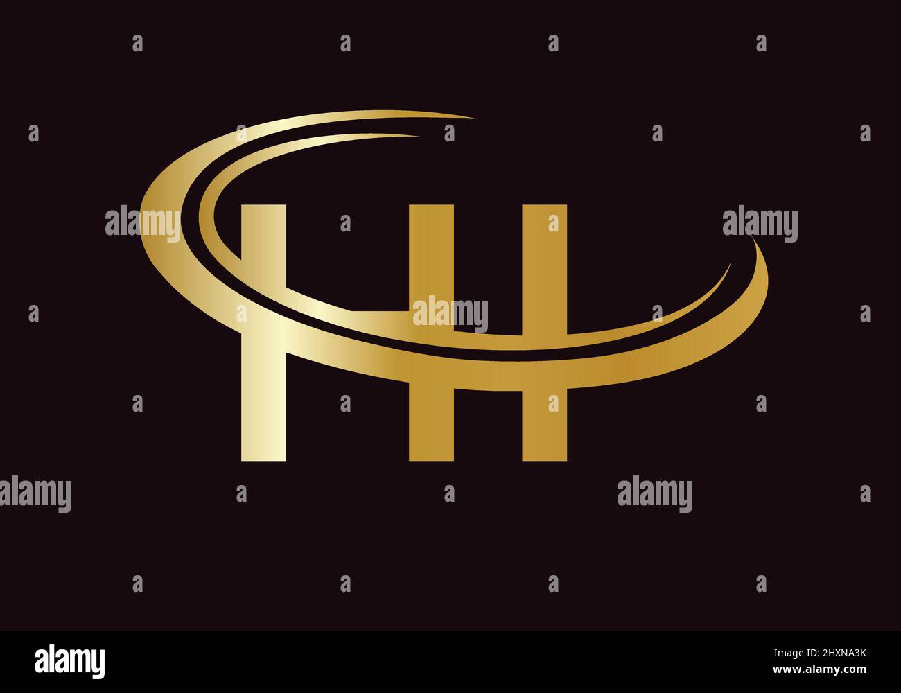 Initial Monogram Letter HI Logo Design Vector. HI Logo Design Template ...