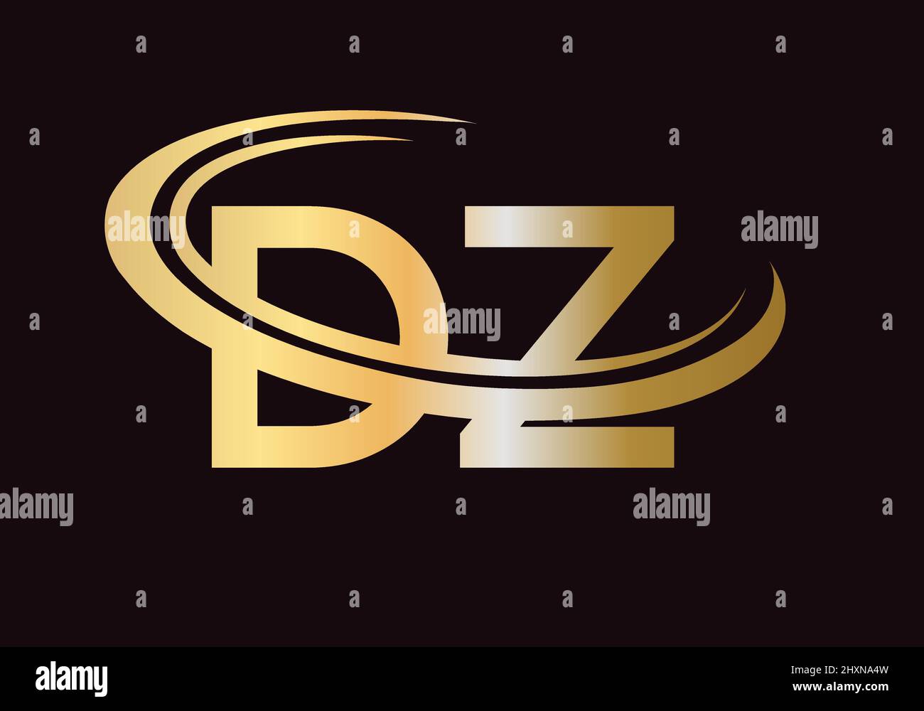 Initial Monogram Letter DZ Logo Design Vector. DZ Logo Design Template ...