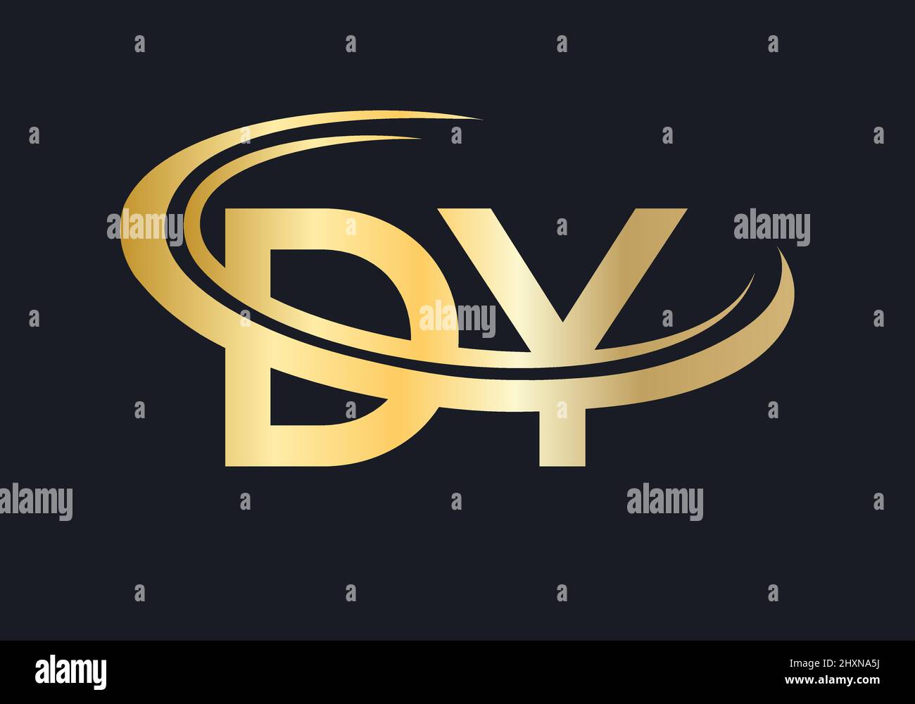 Initial Monogram Letter DY Logo Design Vector. DY Logo Design Template Stock Vector Image & Art ...