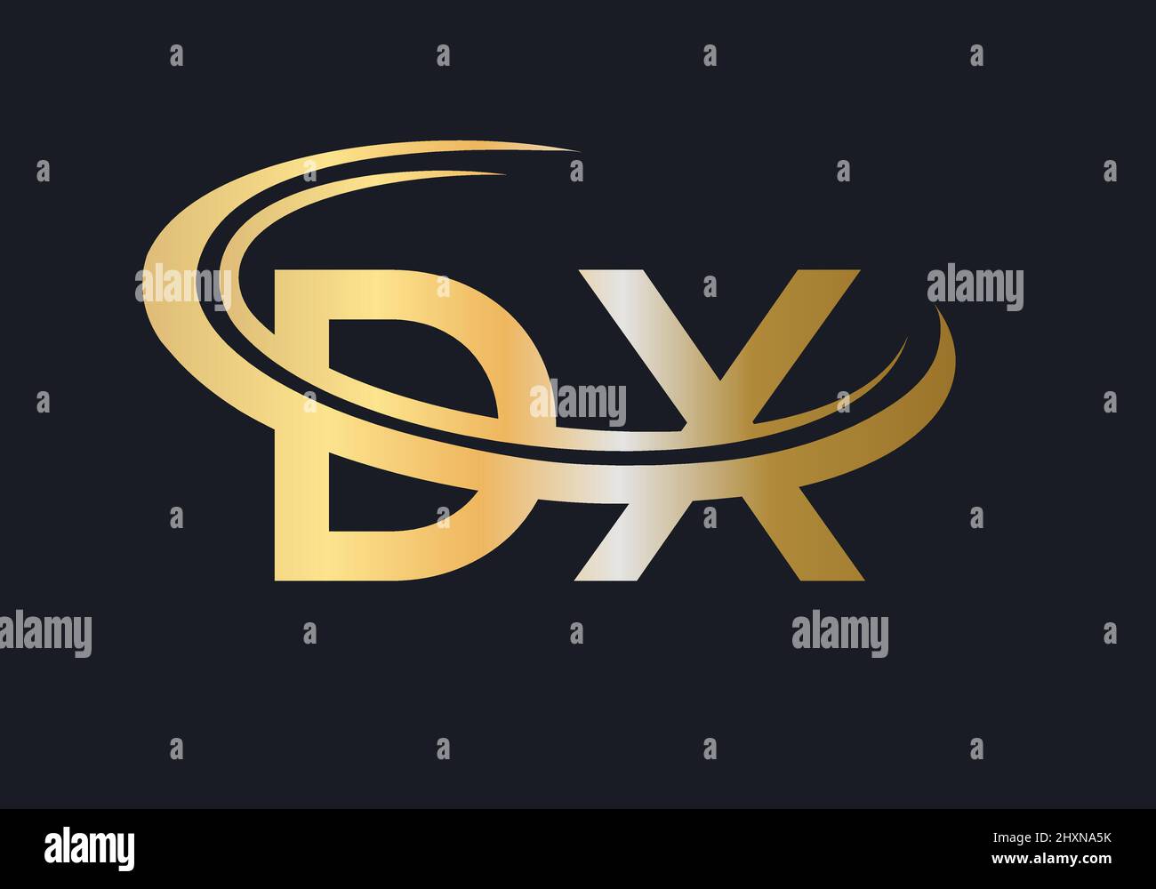 Initial Monogram Letter DX Logo Design Vector. DX Logo Design Template ...