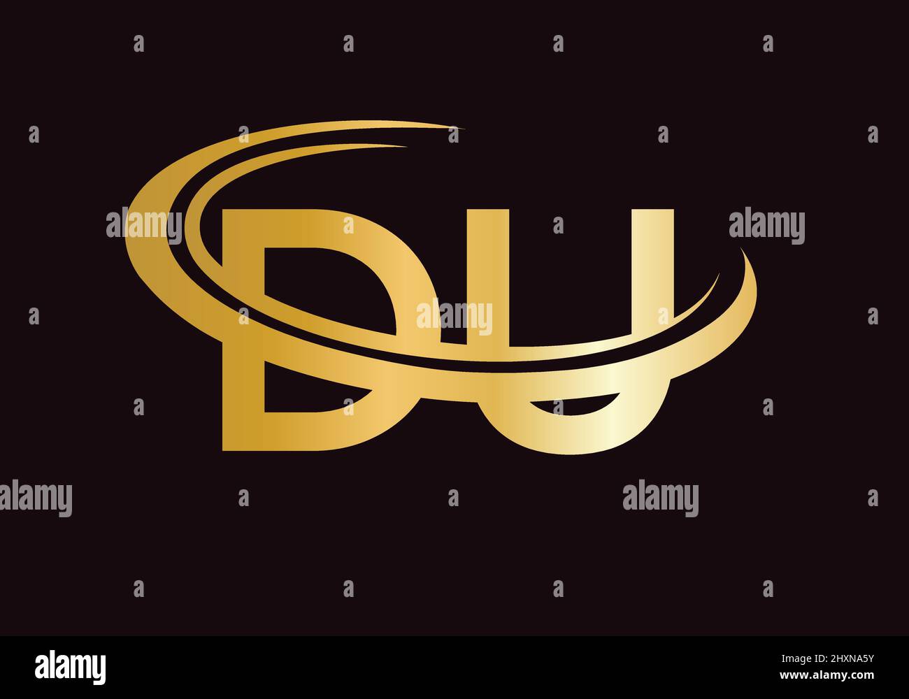 Initial Monogram Letter DU Logo Design Vector. DU Logo Design Template ...