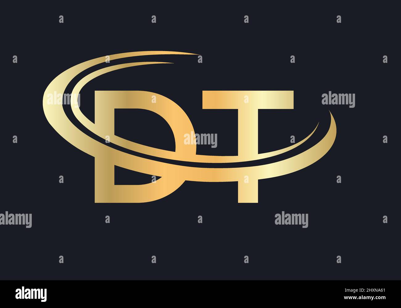 Initial Monogram Letter DT Logo Design Vector. DT Logo Design Template ...