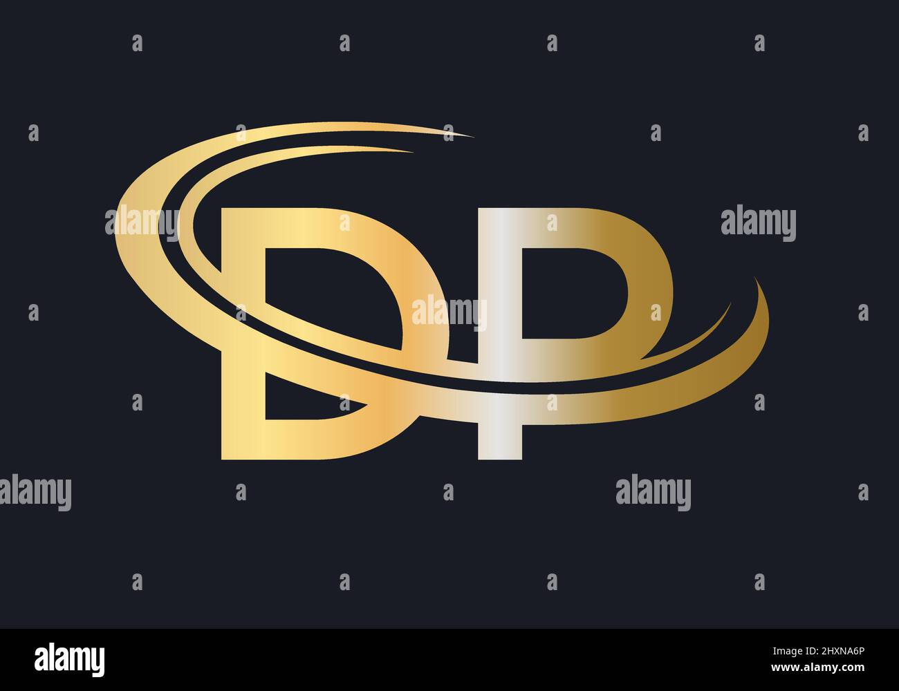 Initial Monogram Letter DP Logo Design Vector. DP Logo Design Template ...