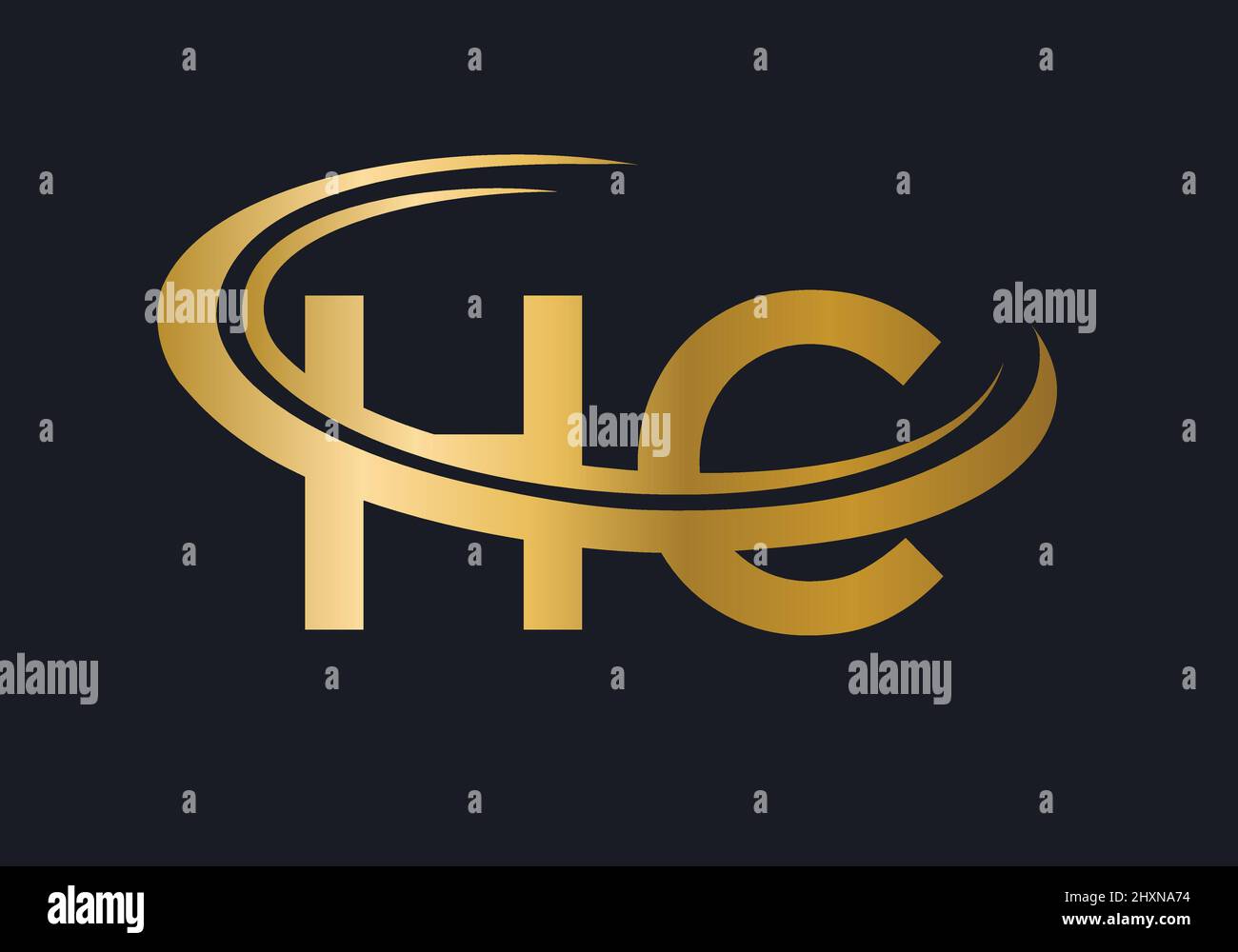 Initial Monogram Letter HC Logo Design Vector. HC Logo Design Template ...