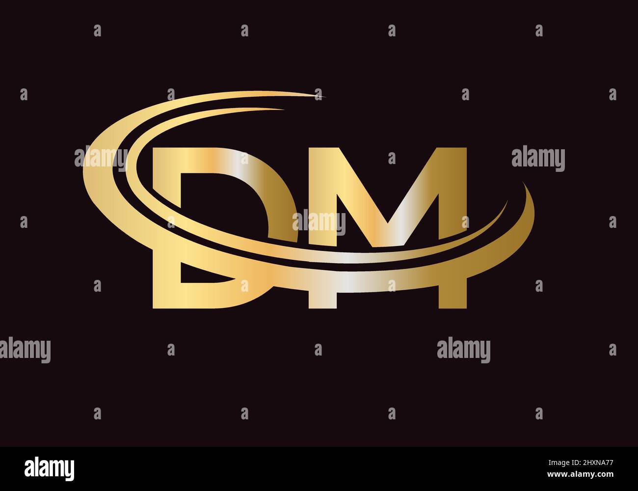 Initial Monogram Letter DM Logo Design Vector. DM Logo Design Template Stock Vector Image & Art ...
