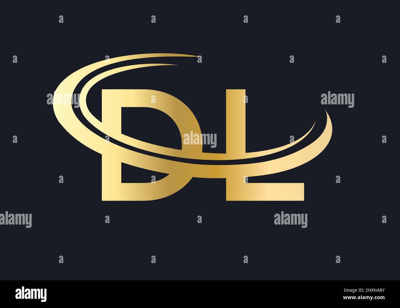 Initial Monogram Letter DL Logo Design Vector. DL Logo Design Template Stock Vector Image & Art ...