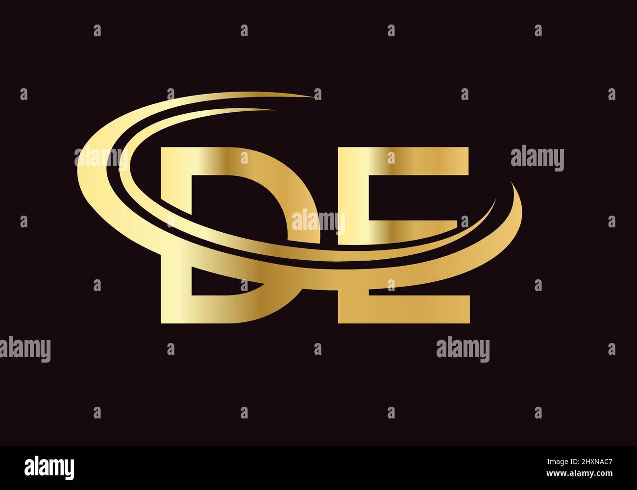 Initial Monogram Letter DE Logo Design Vector. DE Logo Design Template ...