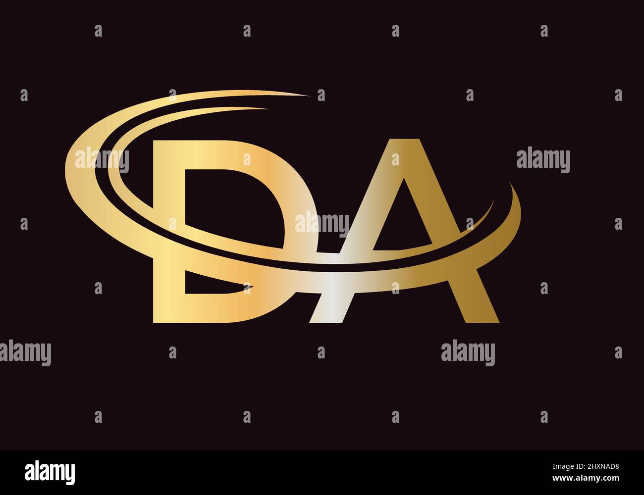 Initial Monogram Letter DA Logo Design Vector. DA Logo Design Template ...