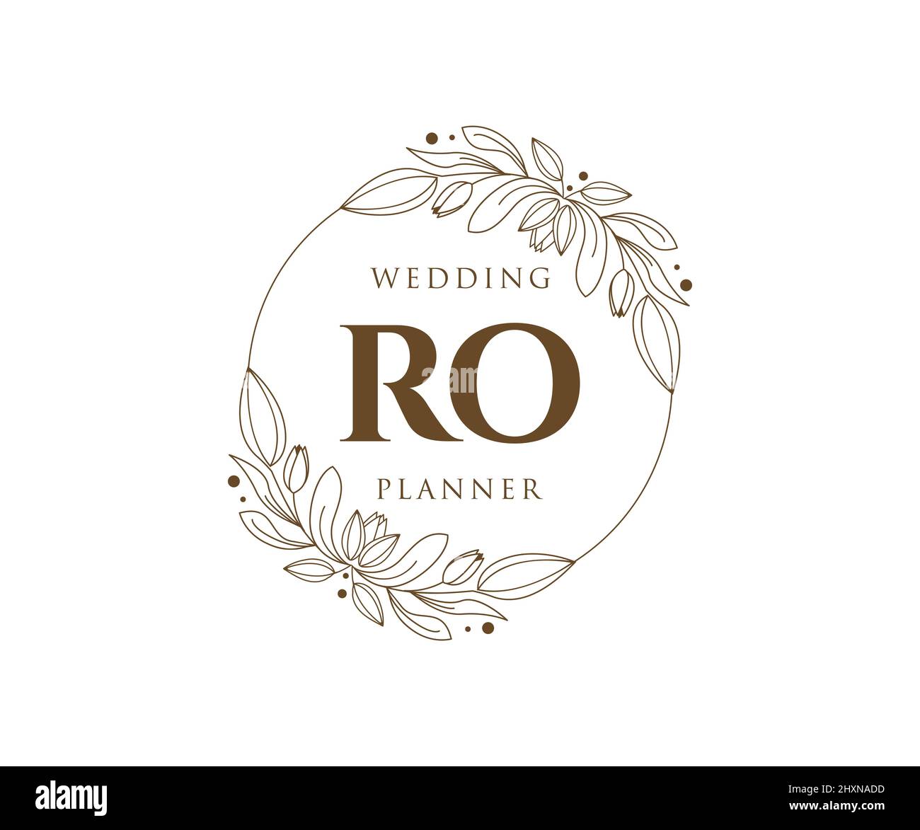 RO Initials letter Wedding monogram logos collection, hand drawn modern ...