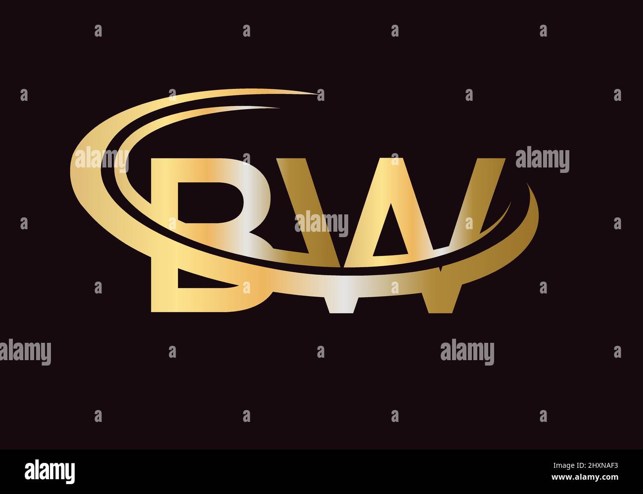 Initial Monogram Letter BW Logo Design Vector. BW Logo Design Template ...