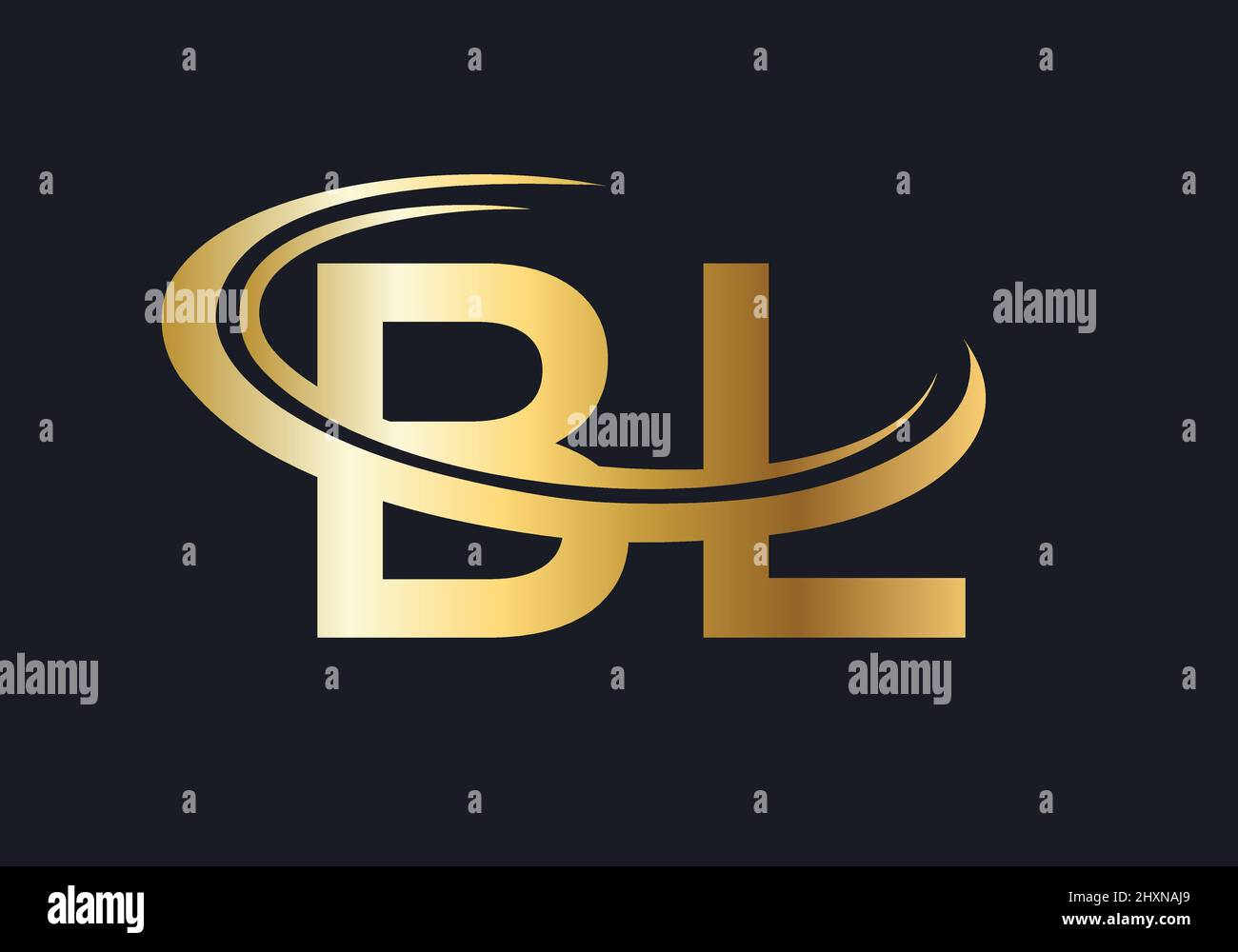 Initial Monogram Letter BL Logo Design Vector. BL Logo Design Template ...