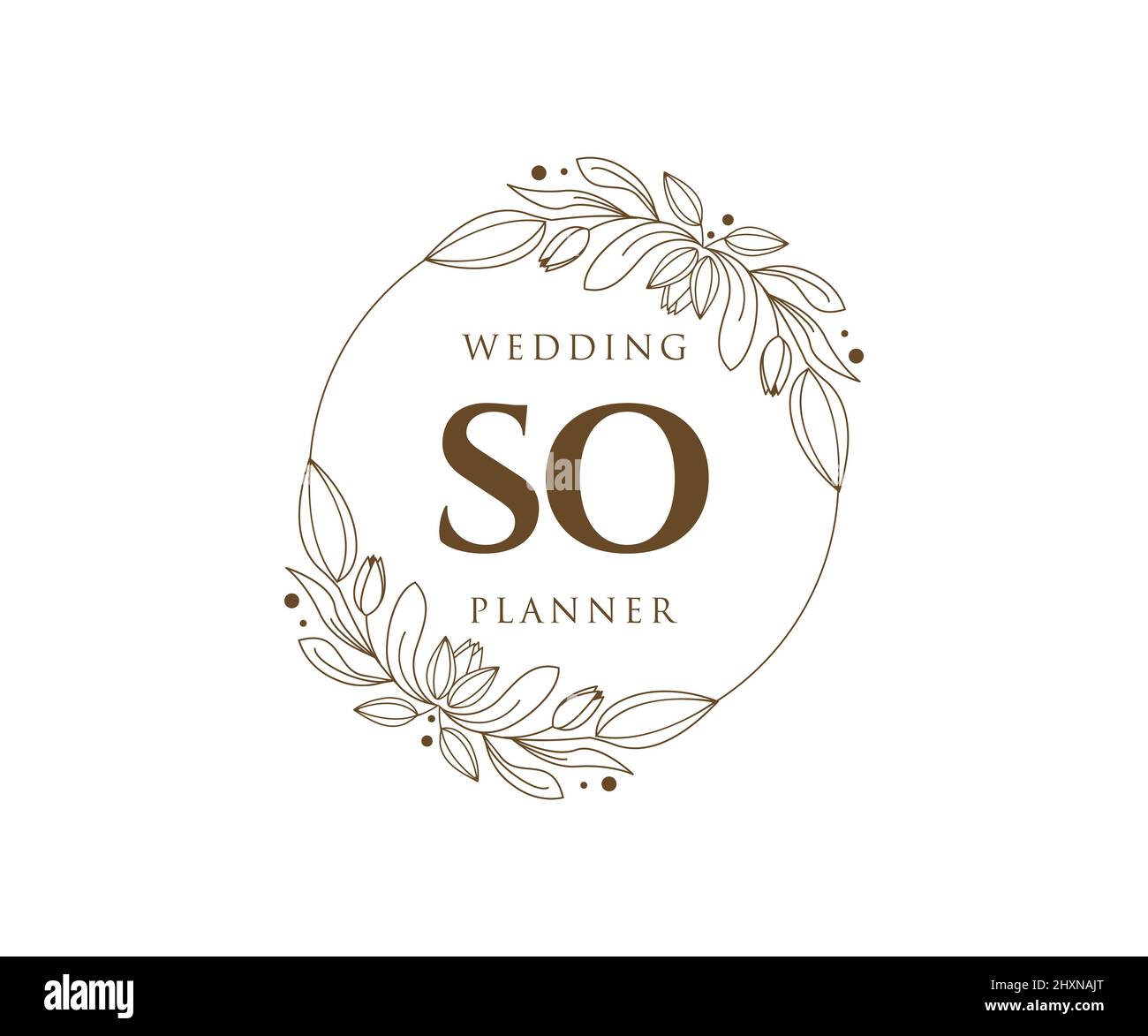 SO Initials letter Wedding monogram logos collection, hand drawn modern ...