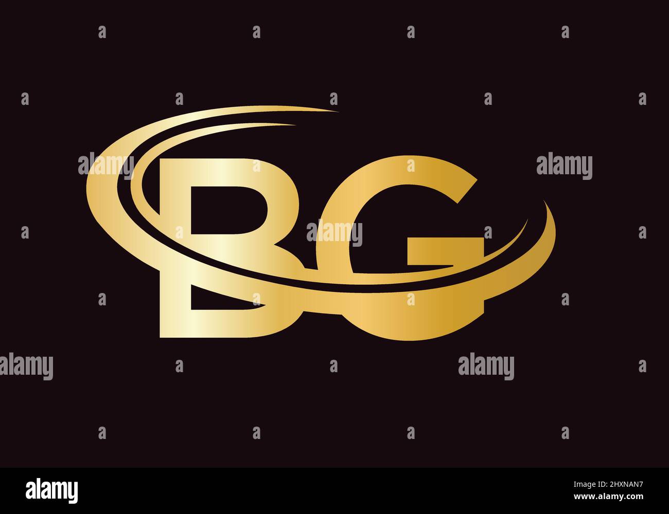 Initial Monogram Letter BG Logo Design Vector. BG Logo Design Template ...