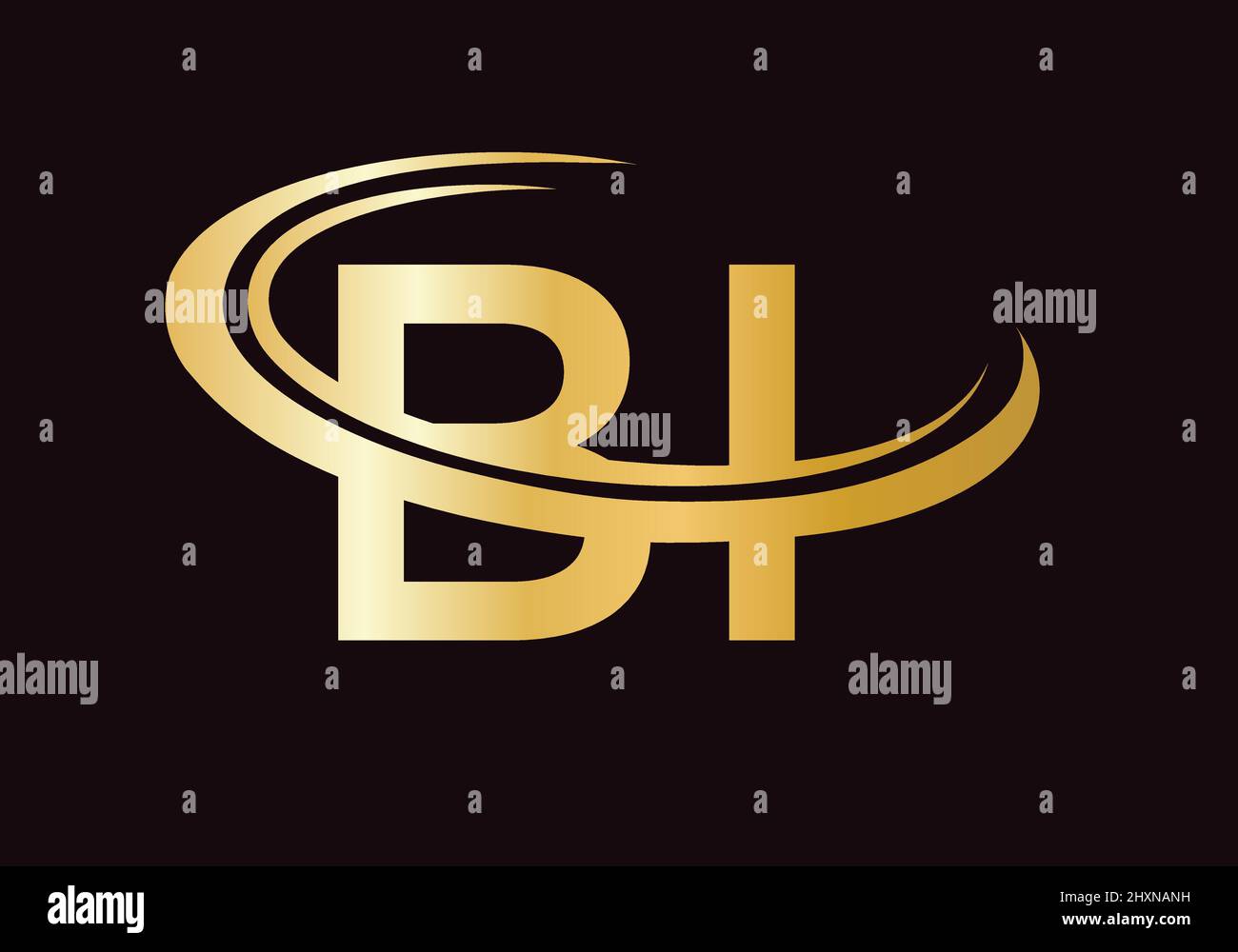 Initial Monogram Letter BI Logo Design Vector. BI Logo Design Template ...