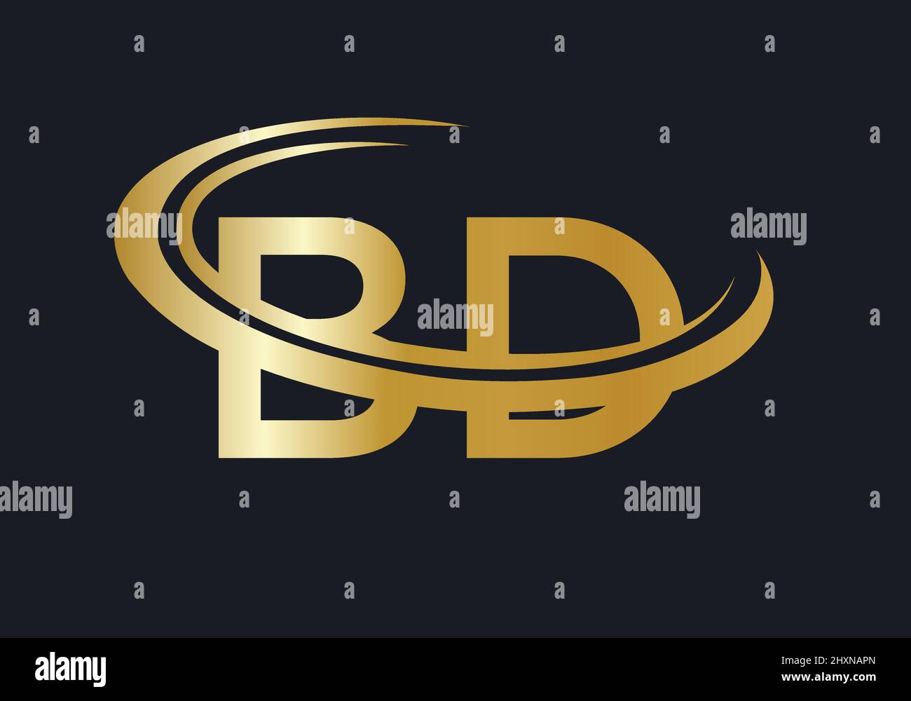 Initial Monogram Letter BD Logo Design Vector. BD Logo Design Template ...