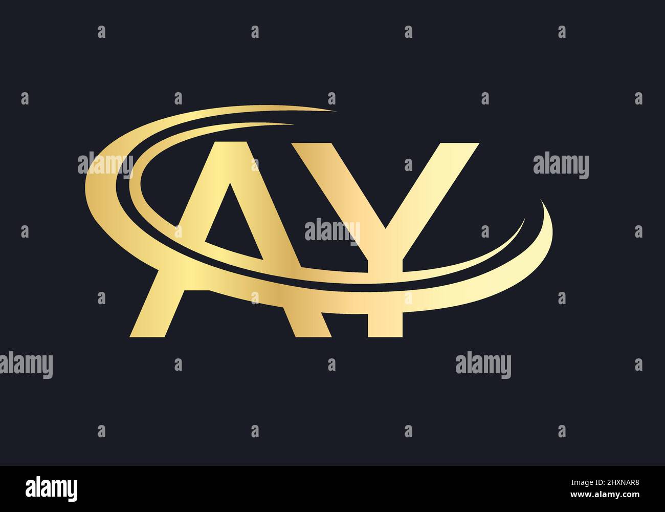 Initial Monogram Letter AY Logo Design Vector. AY Logo Design Template ...